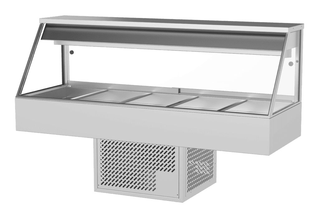 Woodson 5 Module Straight Glass Cold Food Display | Commercial Kitchen ...