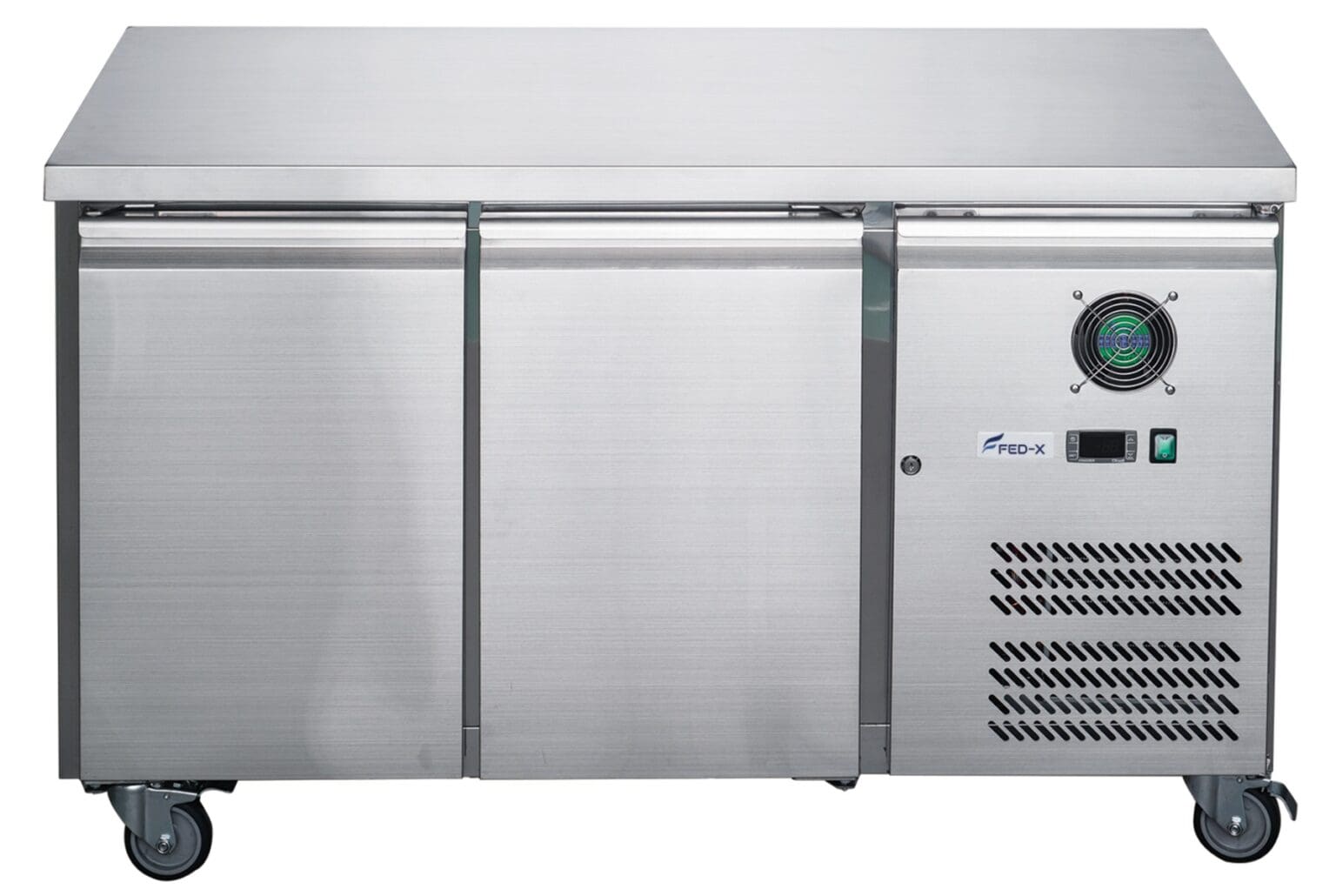 FED-X Stainless Steel Two Door Bench Freezer | Commercial Kitchen Company